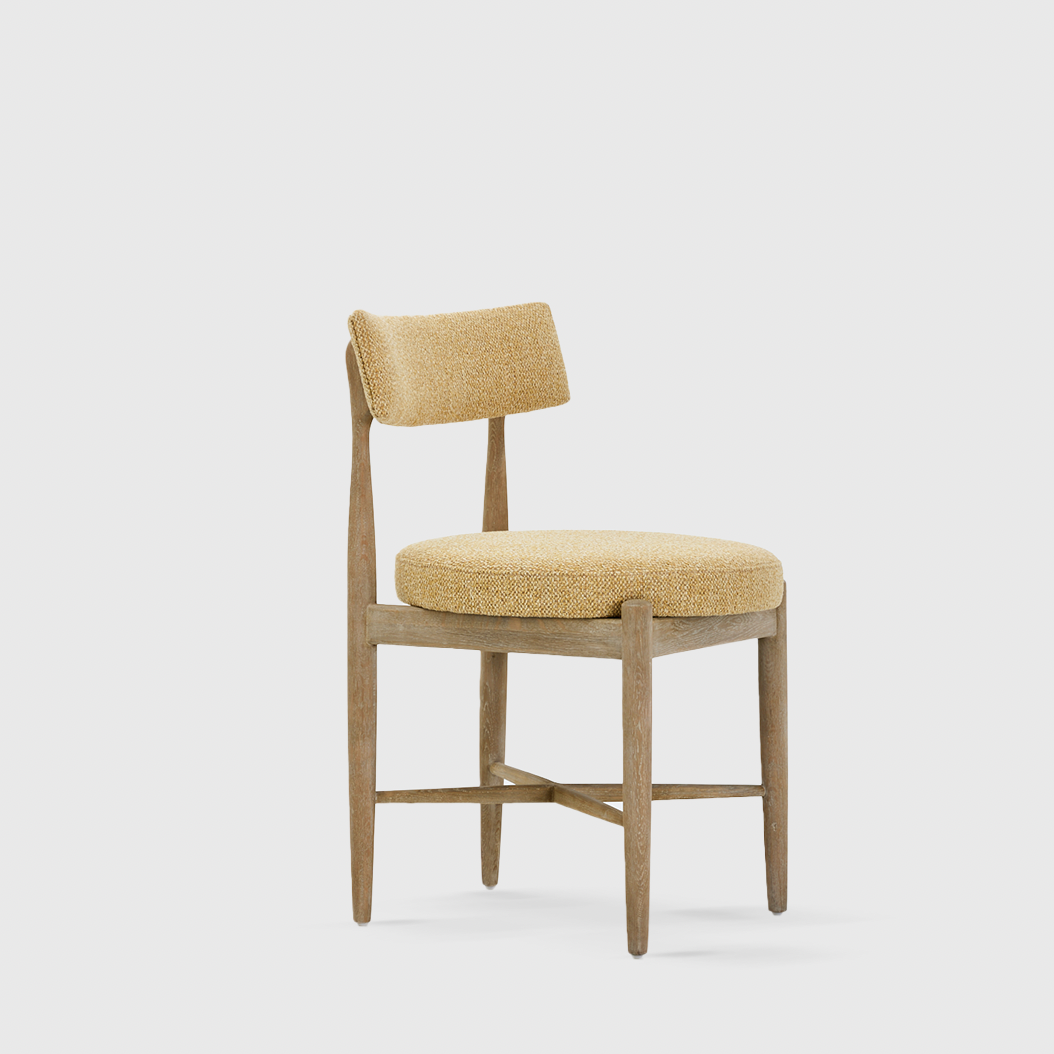 Inge Yellow Fabric Oak Dining Chair – The Home Lagoon